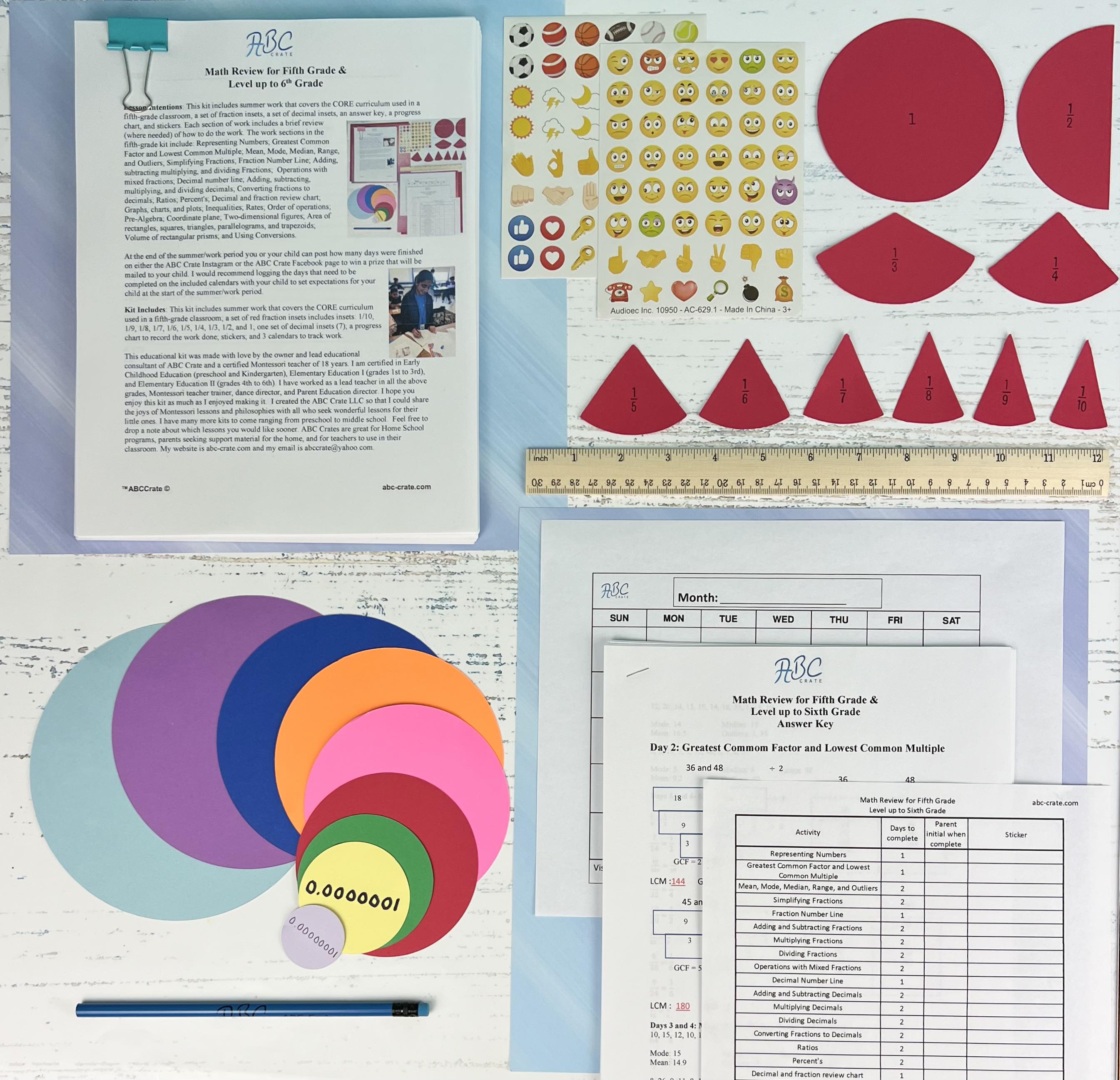 Fifth Grade Math Review & Level up to Sixth Grade Kit – ABC Crate