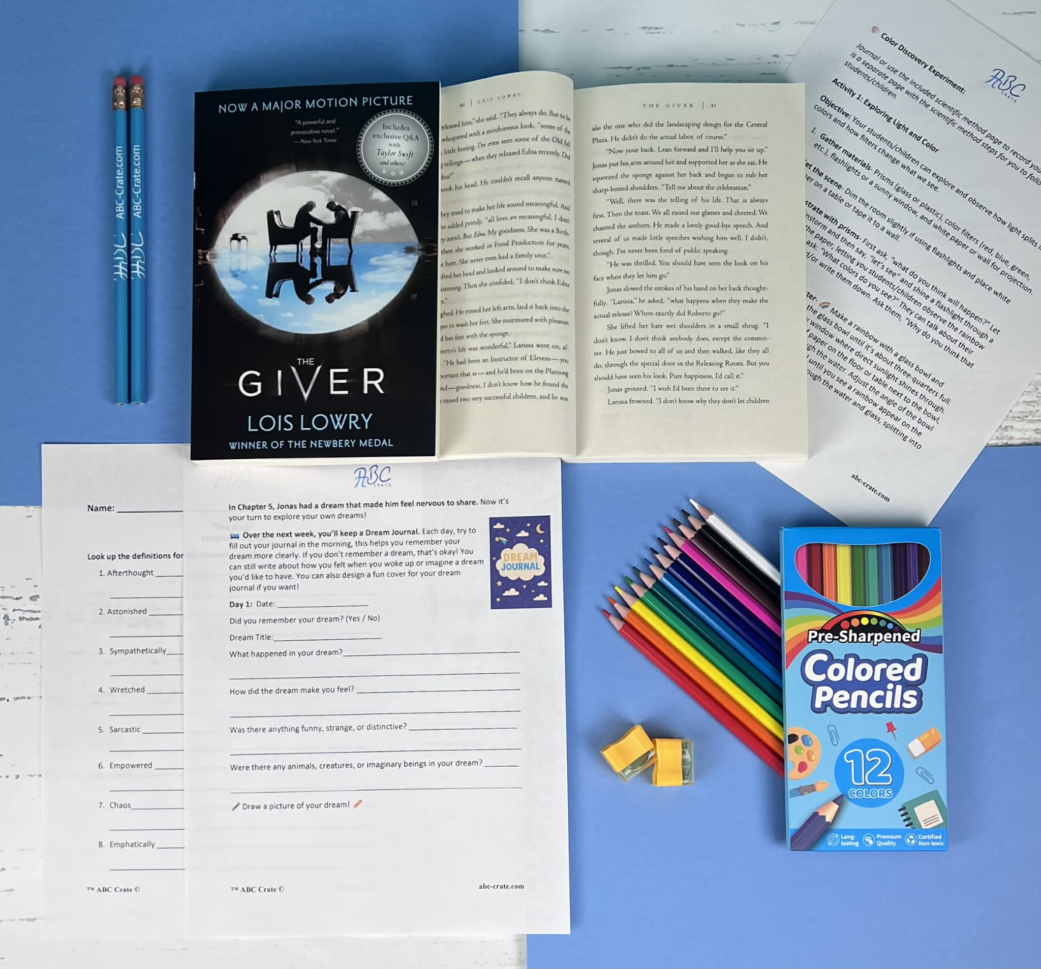 “The Giver” Literature Unit – ABC Crate