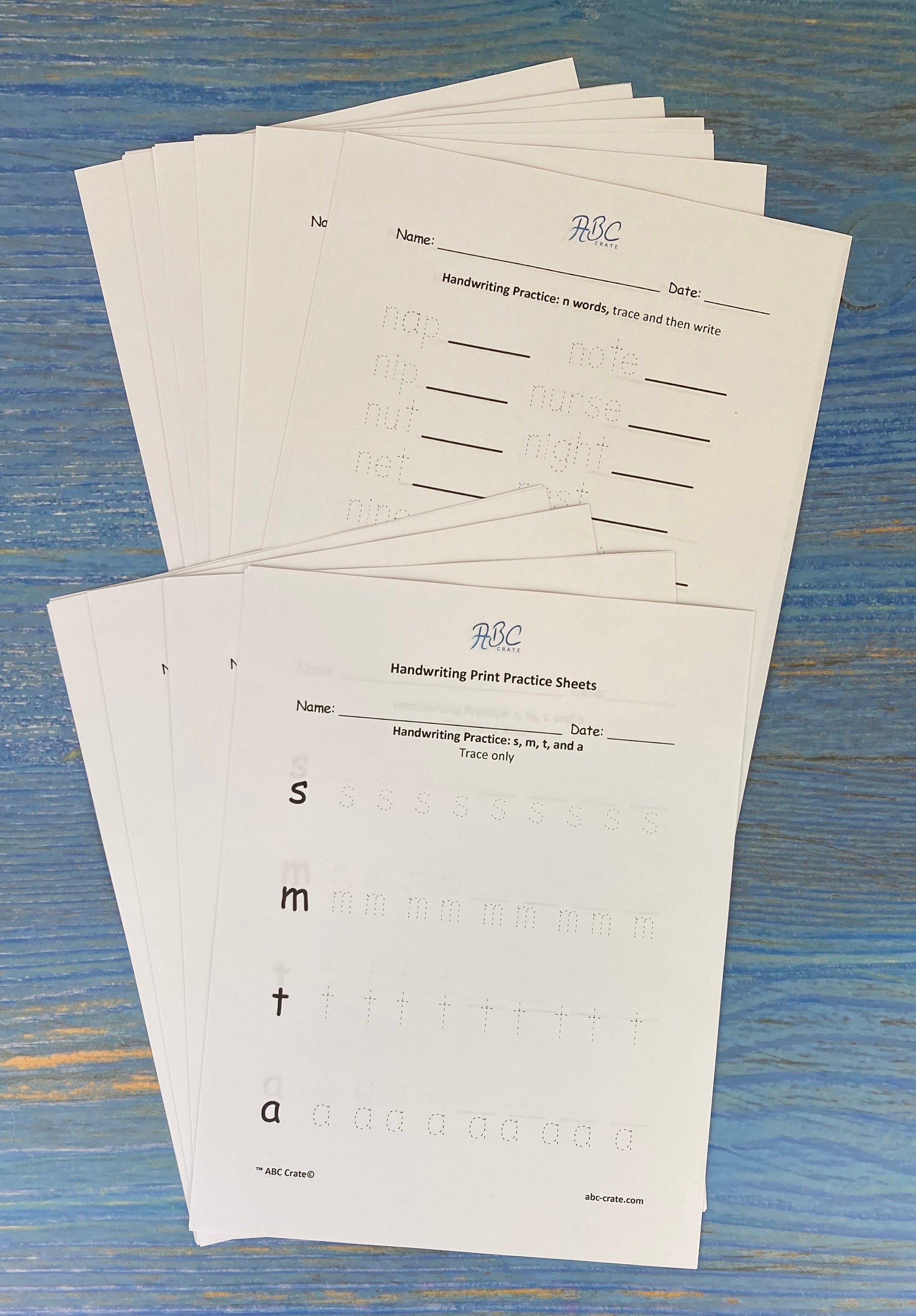 Handwriting Practice Sheets – ABC Crate