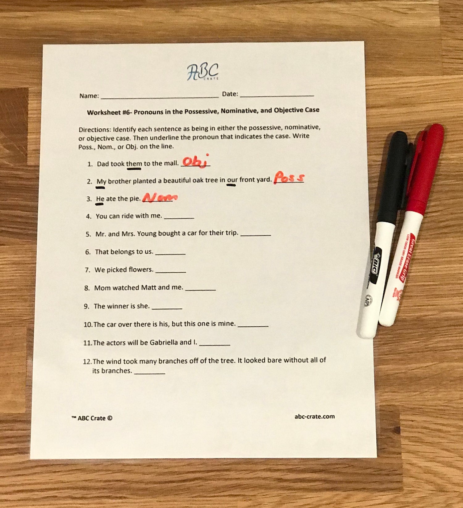 Advanced Grammar Kit 3: Pronoun Study and Cases Kit – ABC Crate