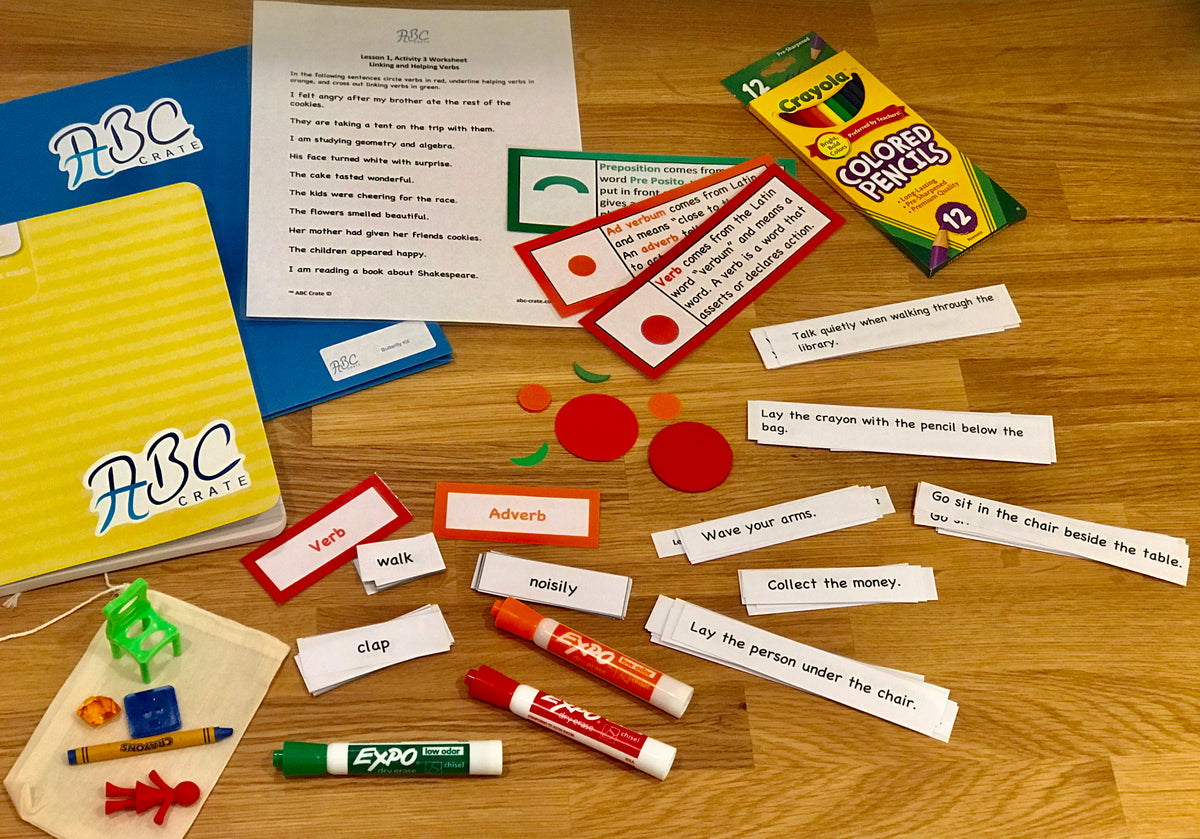 Grammar Set 2 Kit: Verbs, Adverbs, and Prepositions – ABC Crate